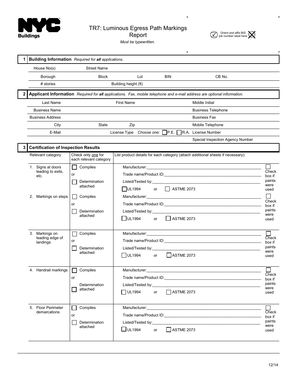 Form TR7 - Fill Out, Sign Online and Download Fillable PDF, New York ...