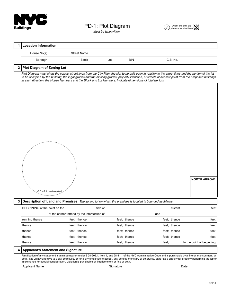 Form PD-1 - Fill Out, Sign Online and Download Fillable PDF, New York ...