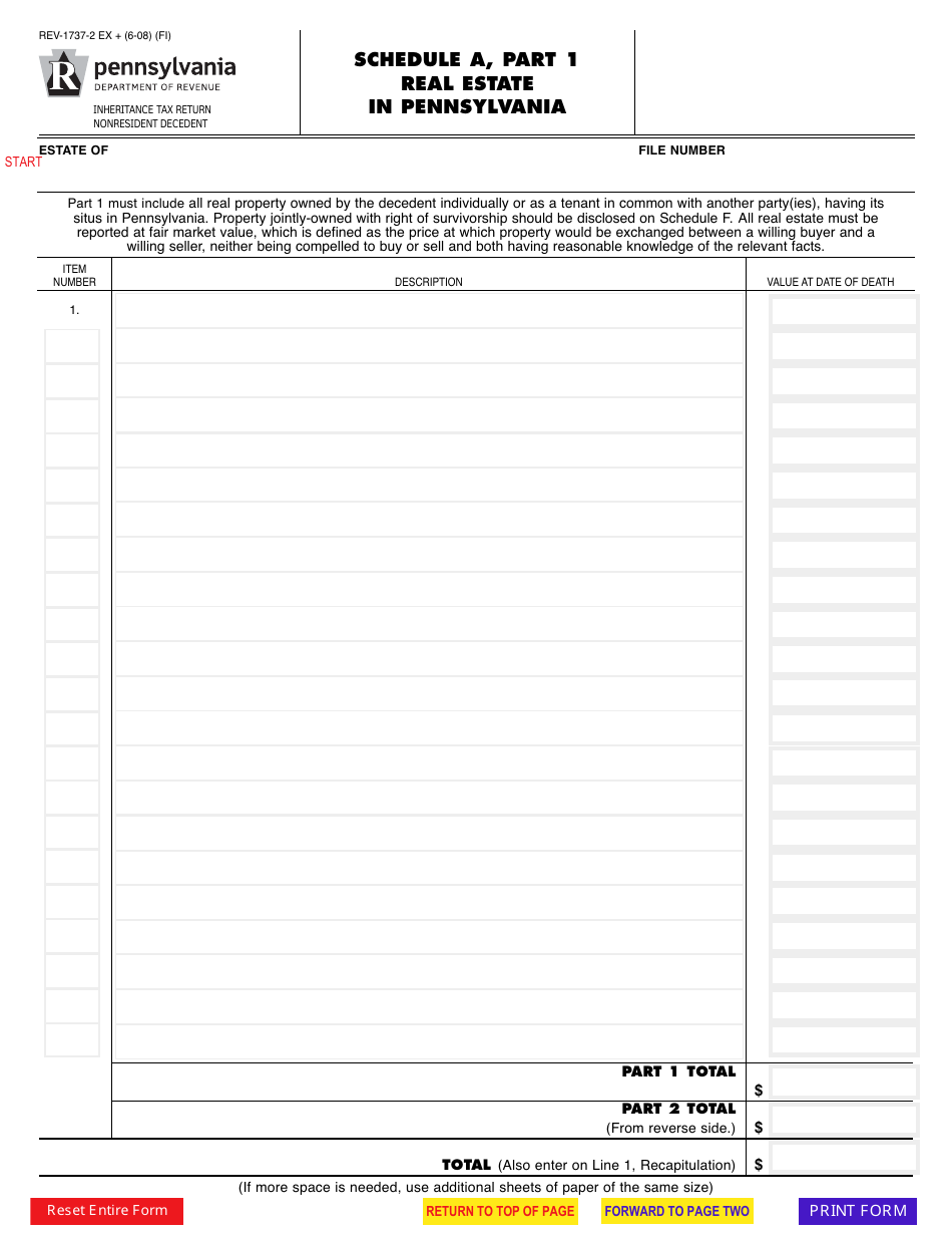 Form REV-1737-2 Schedule A - Fill Out, Sign Online and Download ...