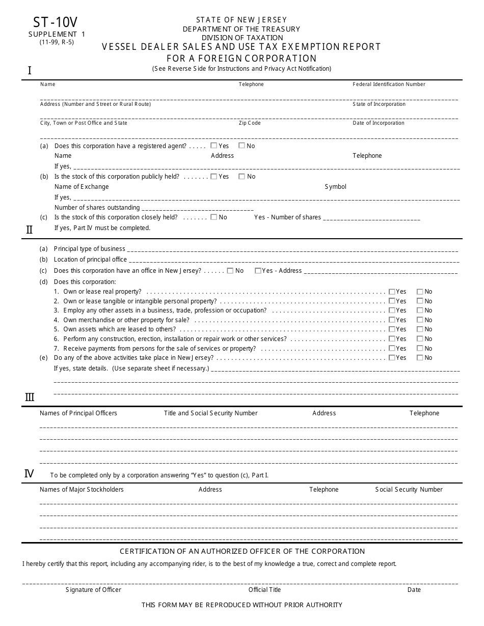 Form ST-10V - Fill Out, Sign Online and Download Fillable PDF, New ...