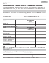 Form 3434 Download Fillable PDF or Fill Online Assessor Affidavit for ...