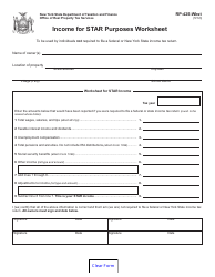 Form RP-425-WKST Download Fillable PDF or Fill Online Income for Star ...