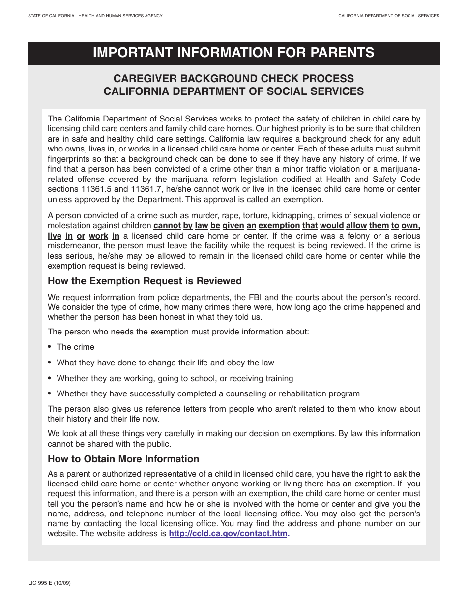 Form LIC995E - Fill Out, Sign Online and Download Printable PDF ...