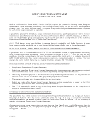 Form LIC9106 Download Fillable PDF or Fill Online Group Home Program ...