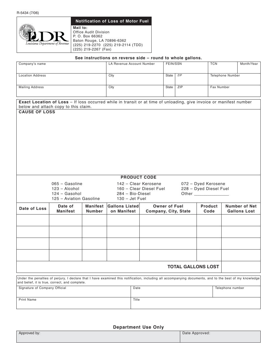 Form R-5434 - Fill Out, Sign Online and Download Fillable PDF ...