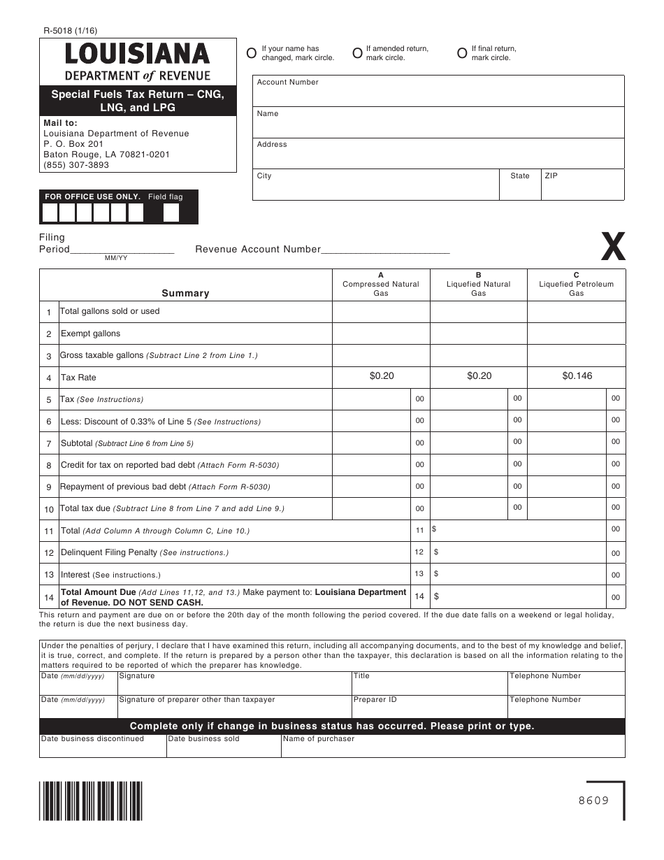 Form R-5018 - Fill Out, Sign Online and Download Fillable PDF ...