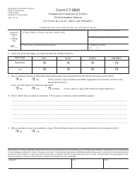 IRS Form 8809 Download Fillable PDF or Fill Online Application for Extension of Time to File ...