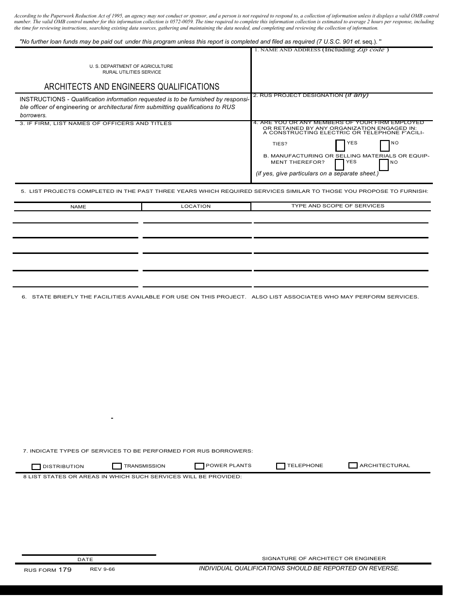 RUS Form 179 - Fill Out, Sign Online and Download Printable PDF ...