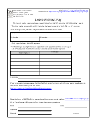 Oregon Leave Without Pay - Fill Out, Sign Online and Download PDF ...