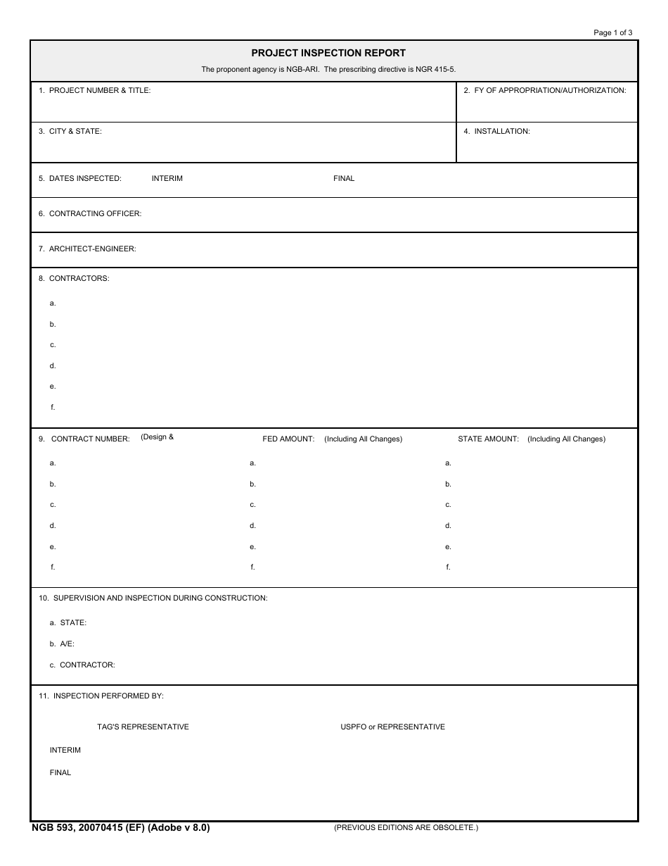 NGB Form 593 - Fill Out, Sign Online and Download Fillable PDF ...