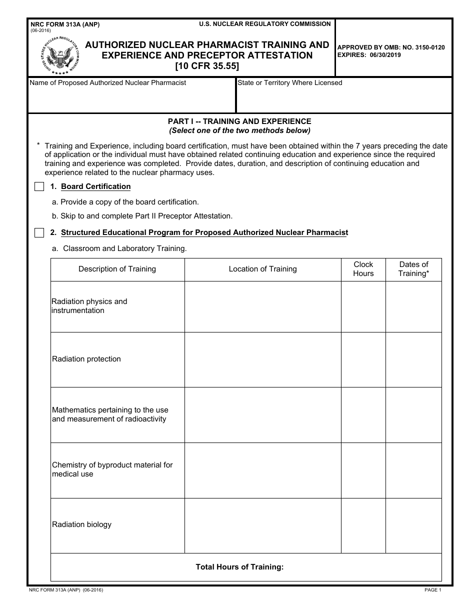 NRC Form 313 (ANP) - Fill Out, Sign Online and Download Fillable PDF ...
