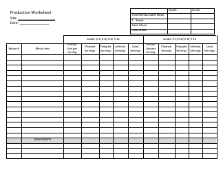 Arizona Production Worksheet - Fill Out, Sign Online and Download PDF ...