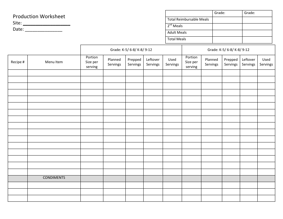 Arizona Production Worksheet - Fill Out, Sign Online and Download PDF ...