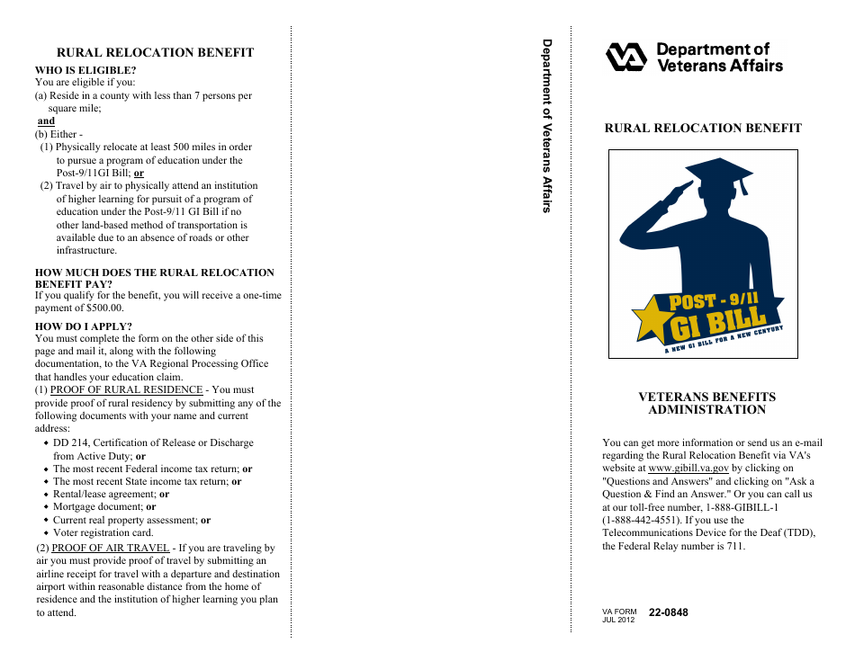 VA Form 22-0848 - Fill Out, Sign Online and Download Fillable PDF ...