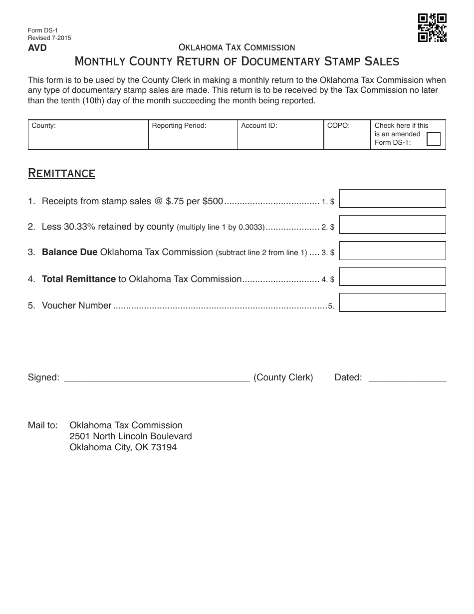 OTC Form DS-1 - Fill Out, Sign Online and Download Fillable PDF ...
