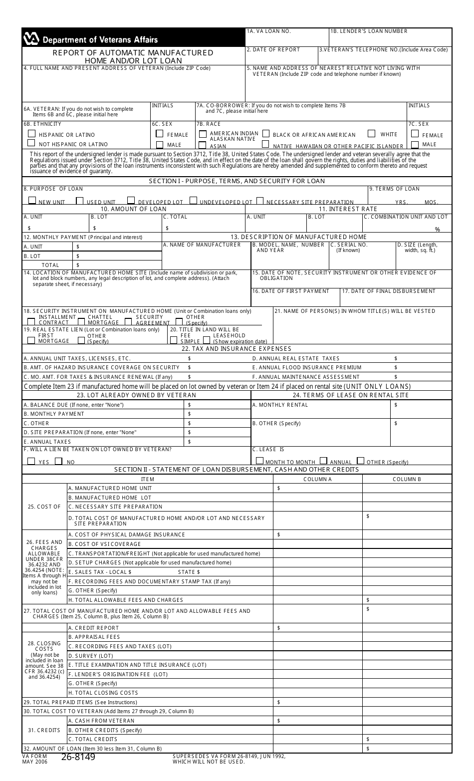 VA Form 26-8149 - Fill Out, Sign Online and Download Printable PDF ...