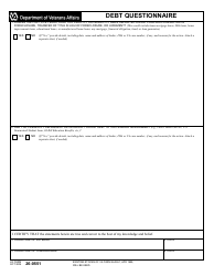 VA Form 26-0551 Download Fillable PDF or Fill Online Debt Questionnaire ...
