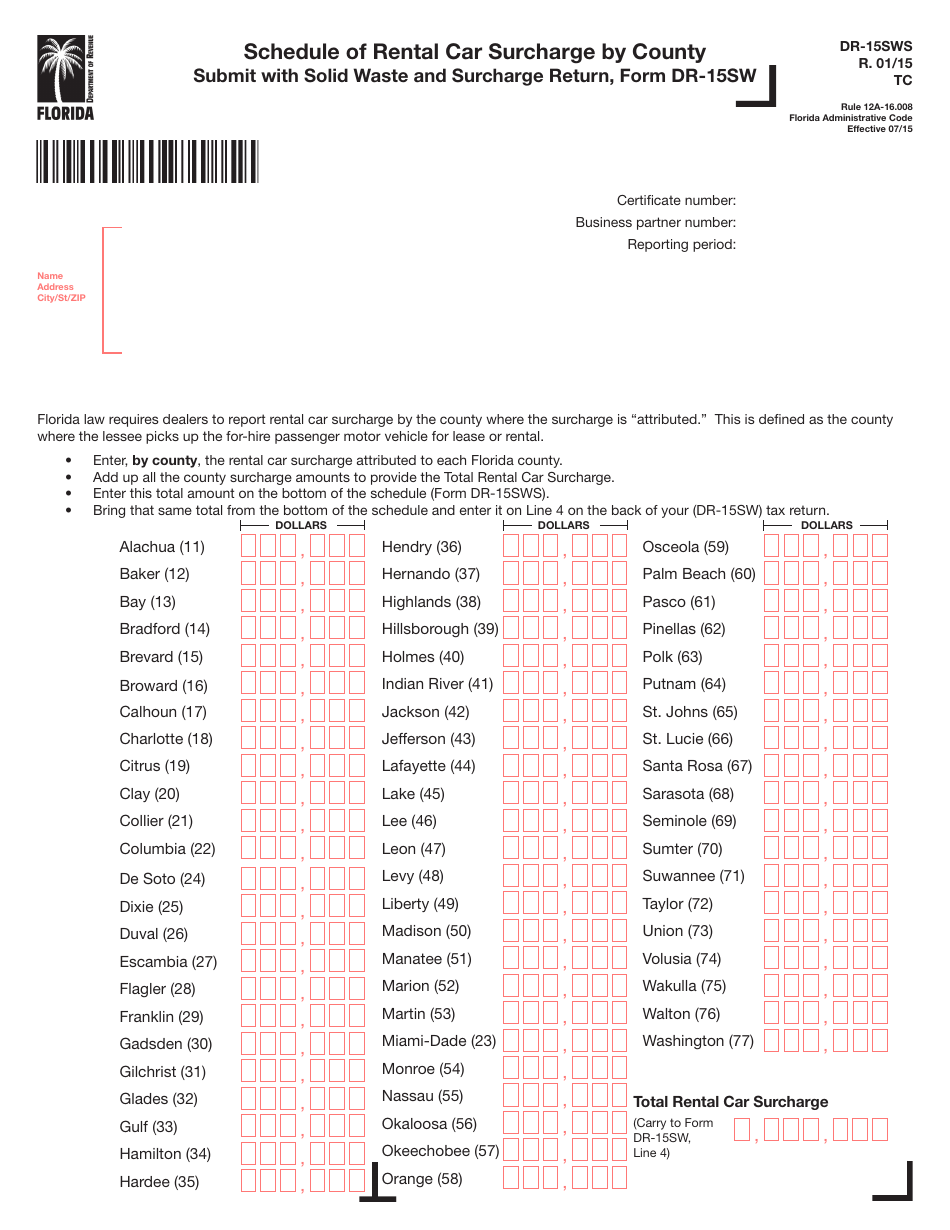 Form DR-15sws - Fill Out, Sign Online and Download Printable PDF ...