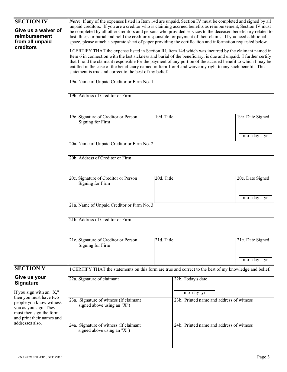 VA Form 21P-601 - Fill Out, Sign Online and Download Fillable PDF ... VA Form 21P-601 - Fill Out, Sign Online and Download Fillable PDF ...
