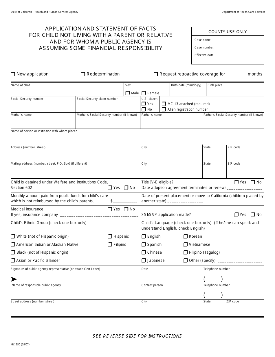 Form MC250 - Fill Out, Sign Online and Download Fillable PDF ...