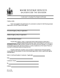 Form ST-A-119 - Fill Out, Sign Online and Download Printable PDF, Maine ...