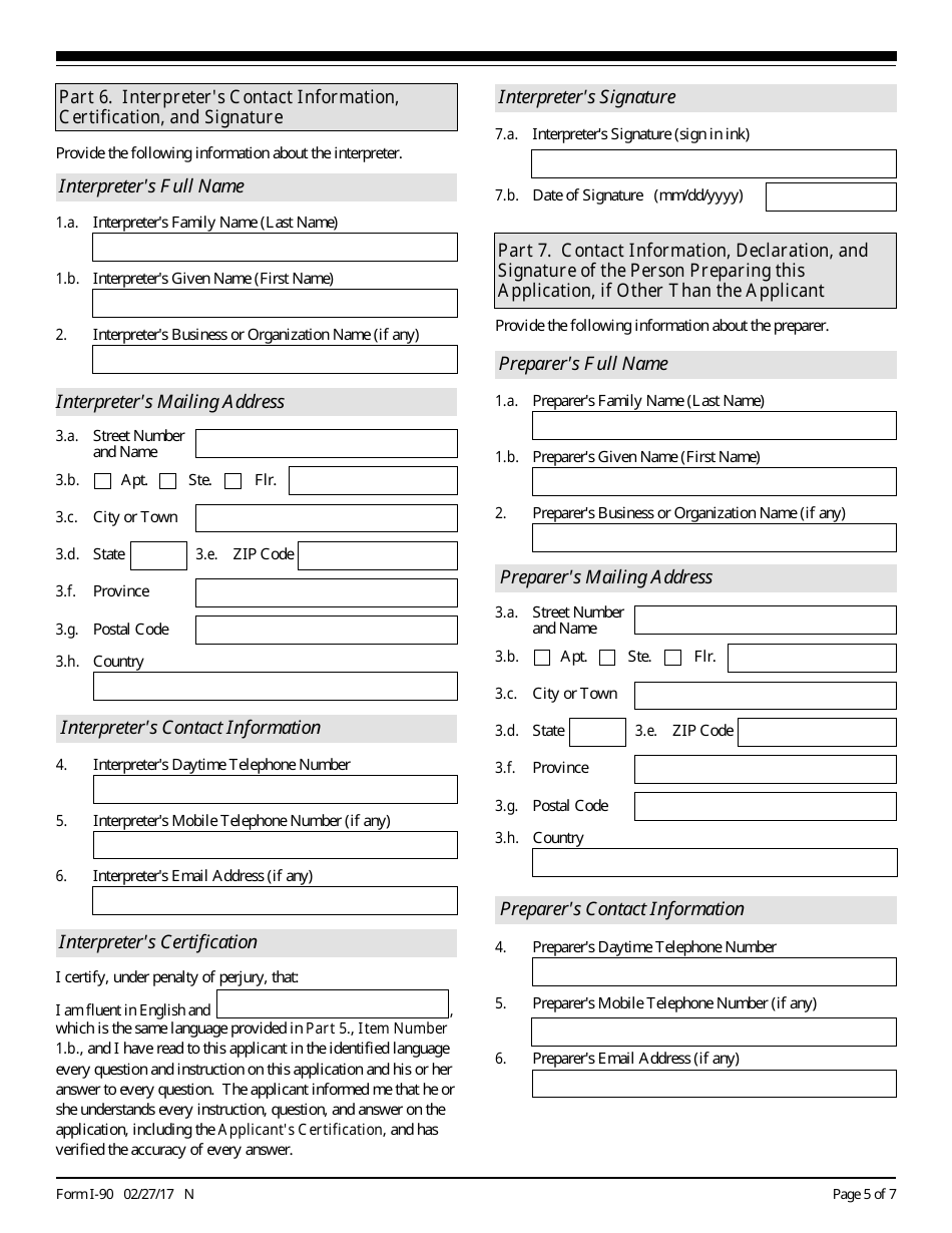 Uscis I 90 2010 Fill And Sign Printable Template Online Us Legal Forms