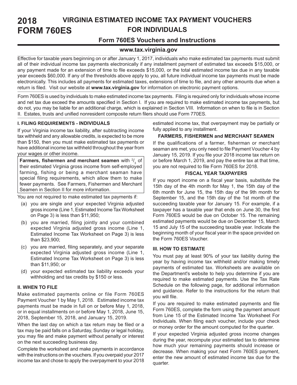 Form 760ES - 2018 - Fill Out, Sign Online and Download Fillable PDF ...