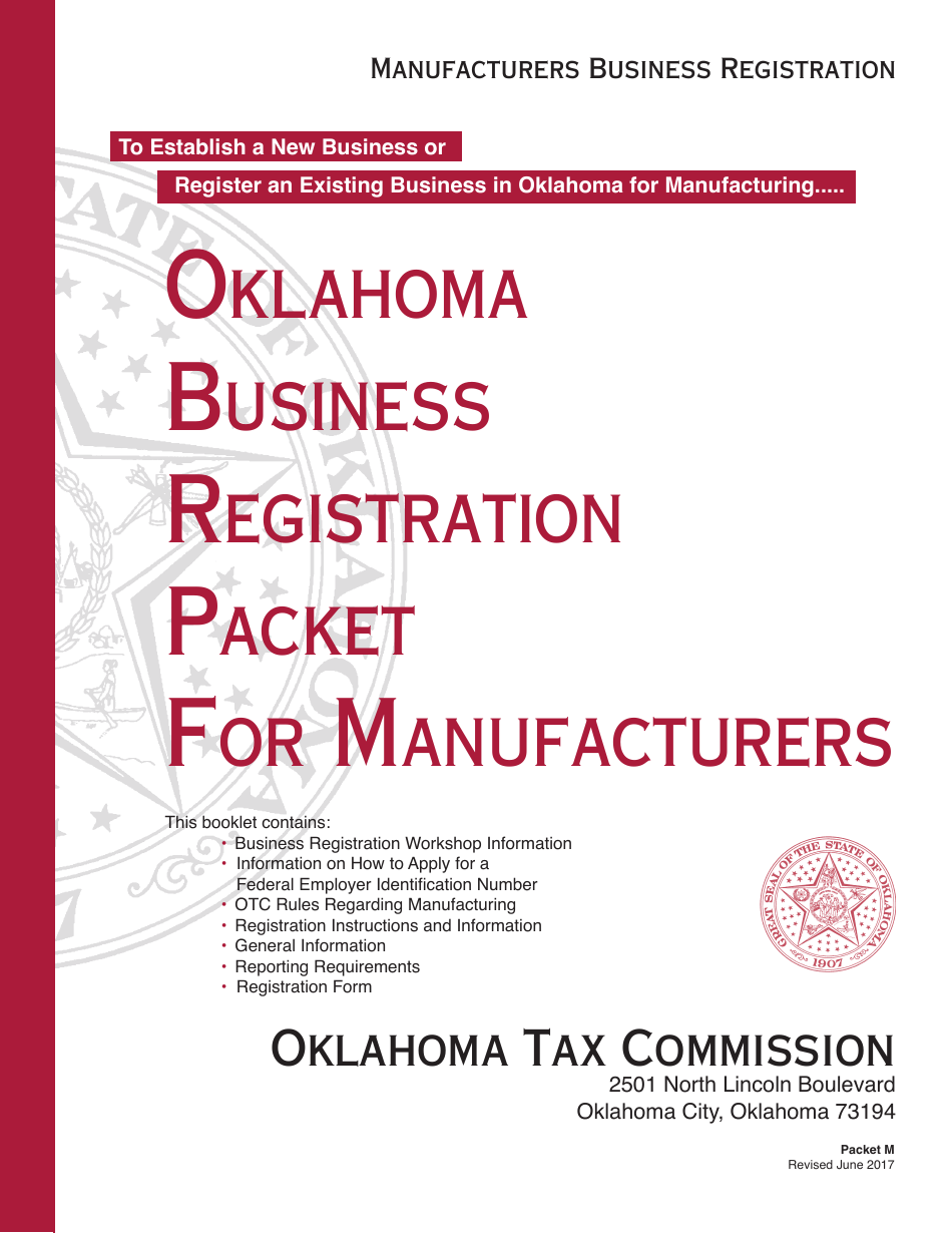 OTC Form M - Fill Out, Sign Online and Download Fillable PDF, Oklahoma ...