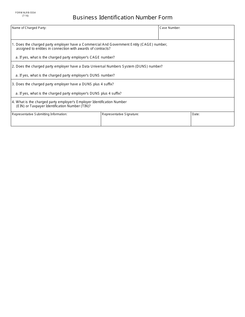 Form NLRB-554 - Fill Out, Sign Online and Download Fillable PDF ...