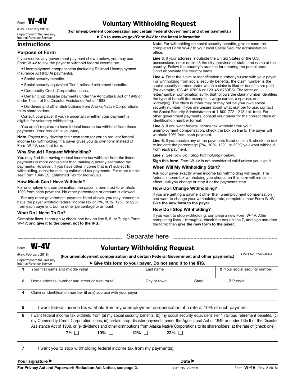 Printable W 4v Form 2022 Printable World Holiday