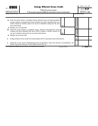 IRS Form 8908 Download Fillable PDF or Fill Online Energy Efficient ...