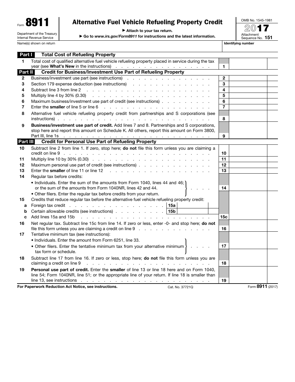 IRS Form 8911 - 2017 - Fill Out, Sign Online and Download Fillable PDF ...