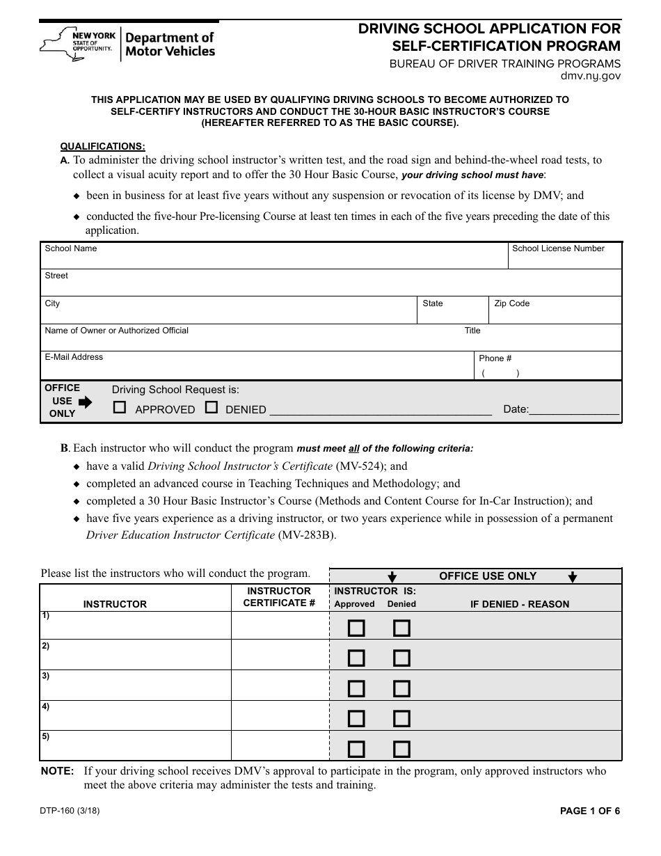 Form DTP-160 - Fill Out, Sign Online and Download Fillable PDF, New ...