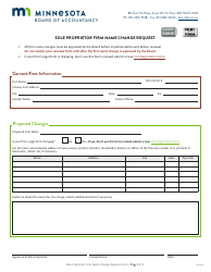 Minnesota Rap Firm Name Change Request - Fill Out, Sign Online and ...