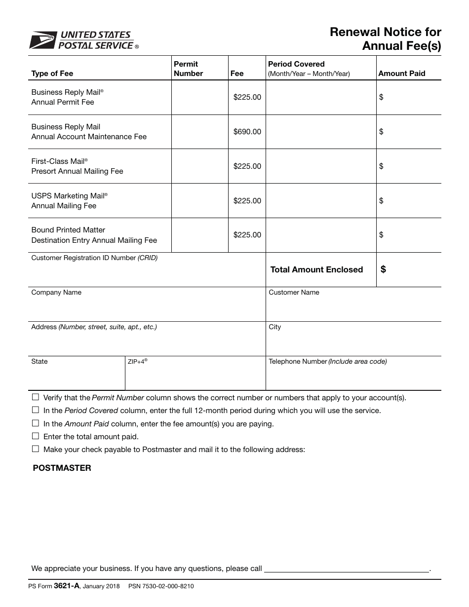 Ps Form 3877 Pdf Fillable - Printable Forms Free Online