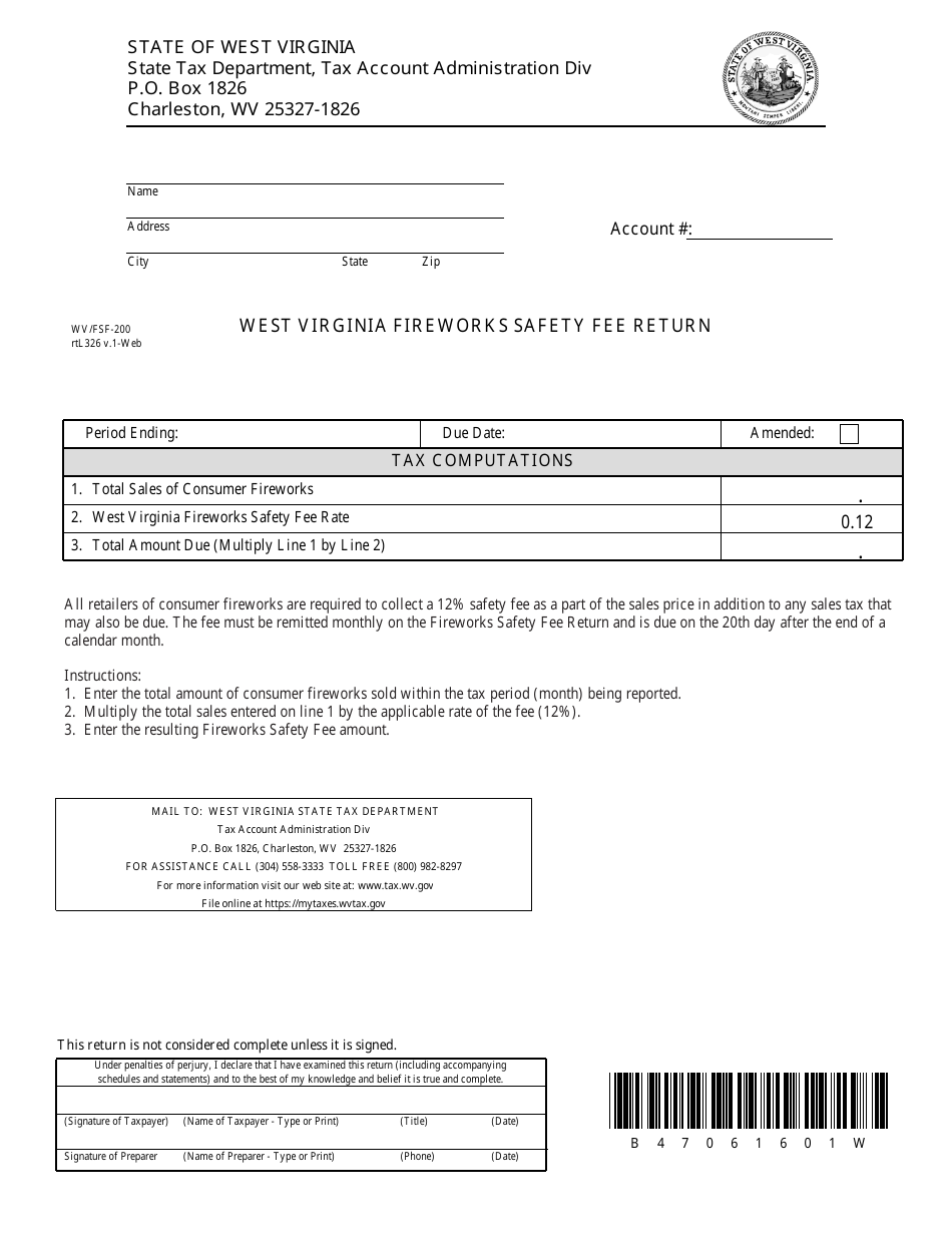 Form WV/FSF-200 - Fill Out, Sign Online and Download Printable PDF ...