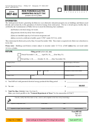 VT Form WEF-602 Download Fillable PDF or Fill Online Wind-Powered ...