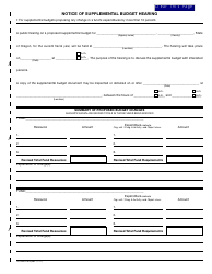 Form ED-1 Download Fillable PDF or Fill Online Notice of Budget Hearing ...