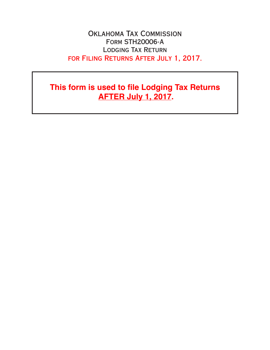 OTC Form STH20006-A - Fill Out, Sign Online and Download Fillable PDF ...