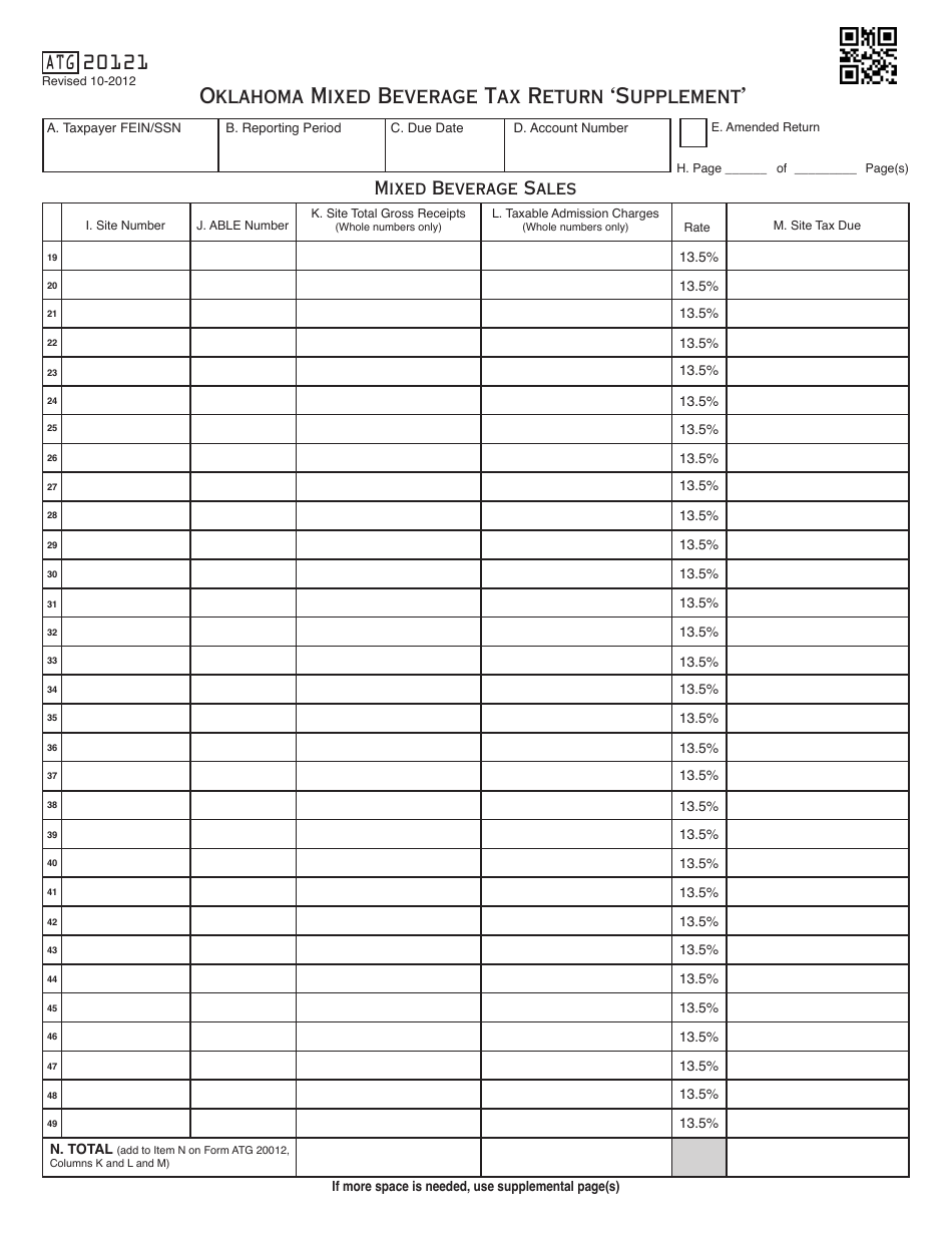 OTC Form ATG20121 - Fill Out, Sign Online and Download Fillable PDF ...