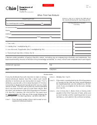 Form TR2 Download Fillable PDF or Fill Online Ohio Tire Fee Return Ohio ...