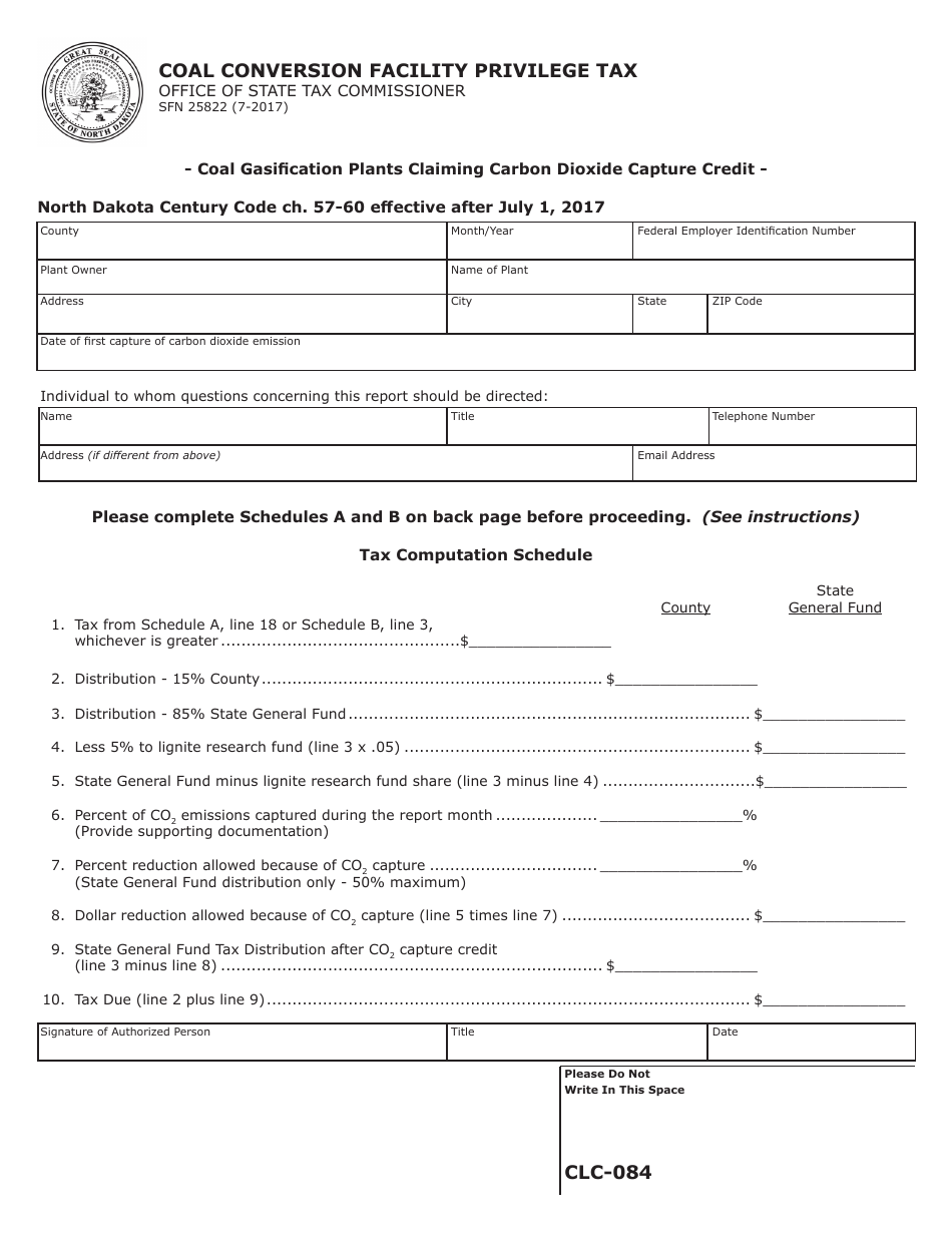 Form SFN25822 - Fill Out, Sign Online and Download Fillable PDF, North ...