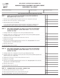 Form 305 Download Fillable PDF or Fill Online Manufacturing Equipment ...