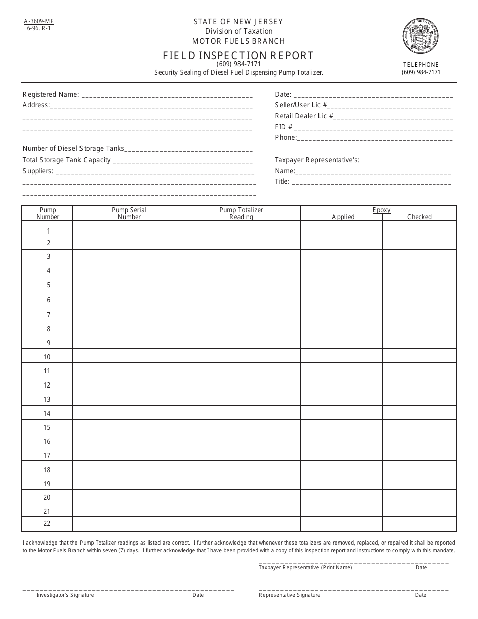 Form A-3609-MF - Fill Out, Sign Online and Download Fillable PDF, New ...