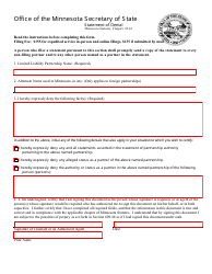 Minnesota Statement of Denial Download Fillable PDF | Templateroller
