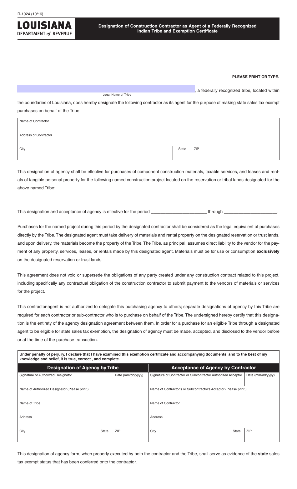 Form R-1024 - Fill Out, Sign Online and Download Fillable PDF ...
