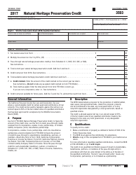 Form FTB3503 Download Printable PDF or Fill Online Natural Heritage ...