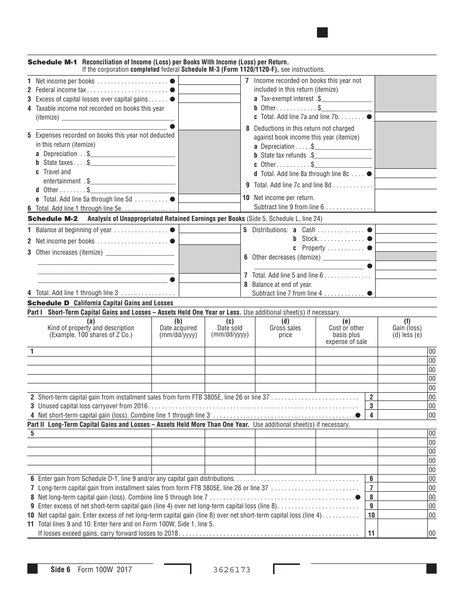 Form 100W Download Printable PDF or Fill Online California Corporation ...