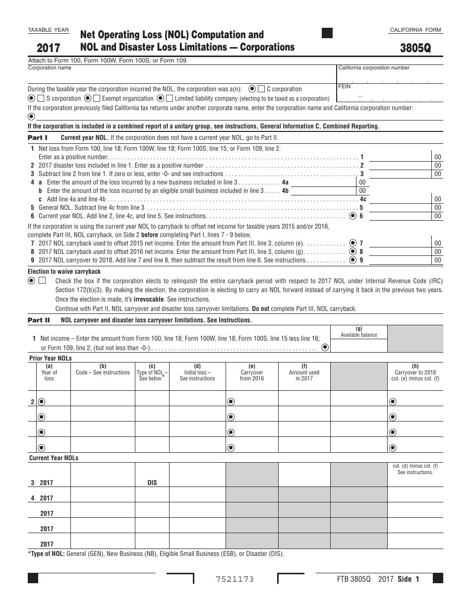 Form FTB3805Q - 2017 - Fill Out, Sign Online and Download Printable PDF ... Form FTB3805Q - 2017 - Fill Out, Sign Online and Download Printable PDF ...