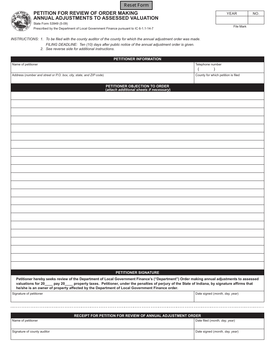 State Form 53949 - Fill Out, Sign Online and Download Fillable PDF ...
